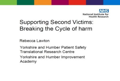 Additional Resources – Second Victim